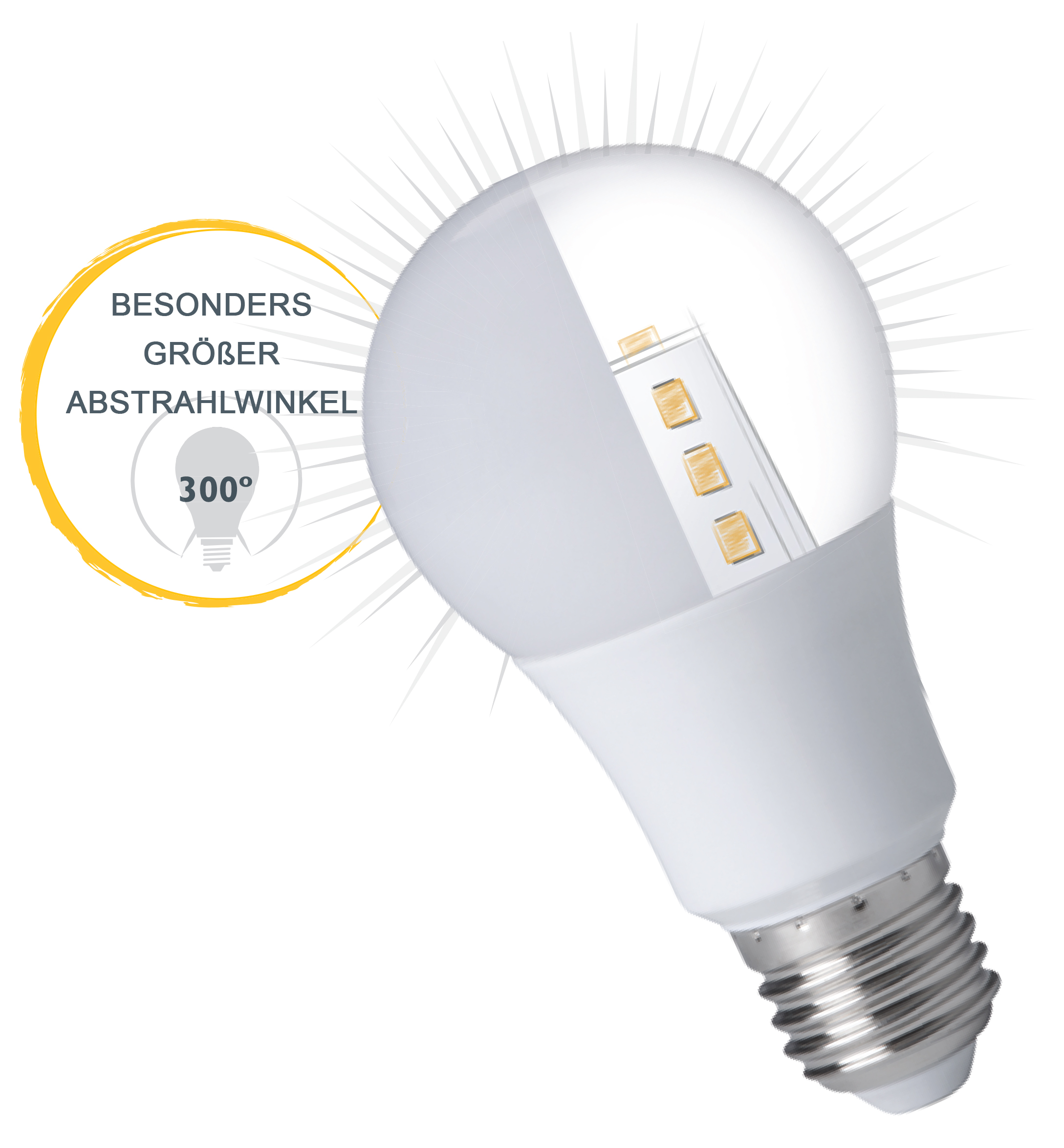 3-Pack E27 10W LED-Lampe Birne Glühlampe Abstrahlwinkel 300 Grad ...